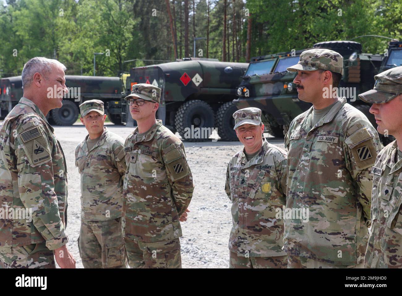 Major General Charles D. Costanza and Command Sergeant Major Quentin V. Fenderson, command team ...