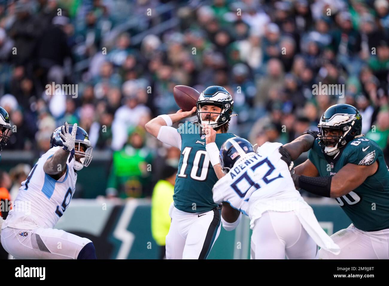 Philadelphia Eagles quarterback Gardner Minshew in action during an NFL football game, Sunday ...