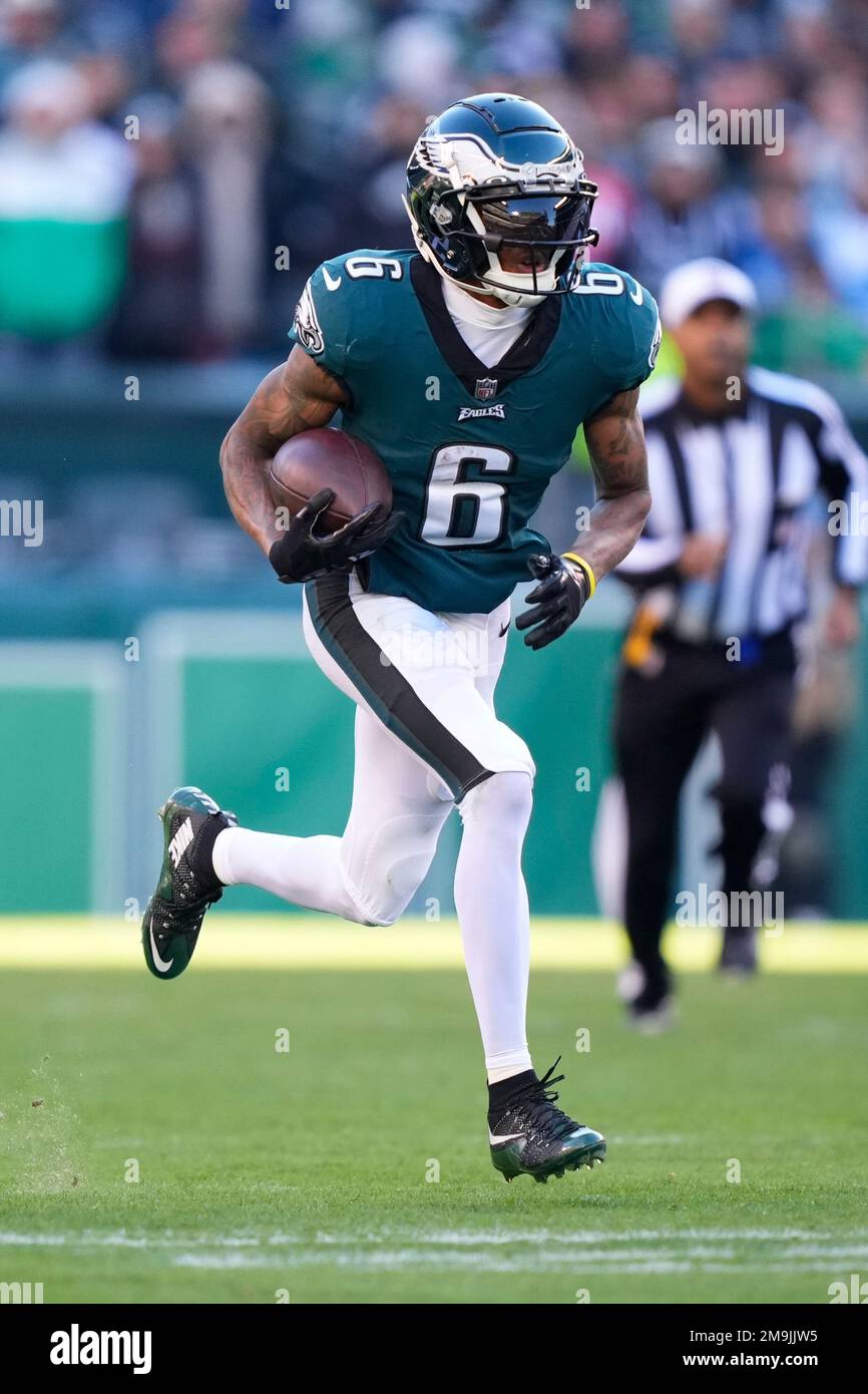 Philadelphia Eagles wide receiver DeVonta Smith in action during an NFL ...