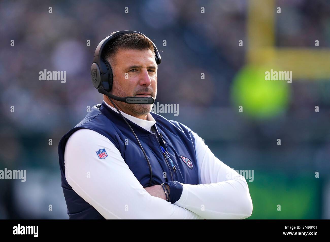 Tennessee Titans head coach Mike Vrabel in action during an NFL ...