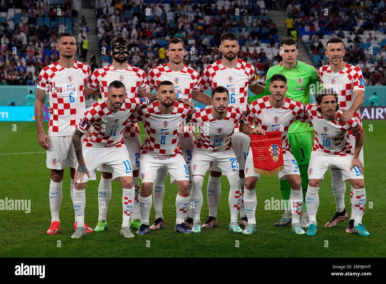 Croatia soccer team poses prior to the World Cup round of 16 soccer ...