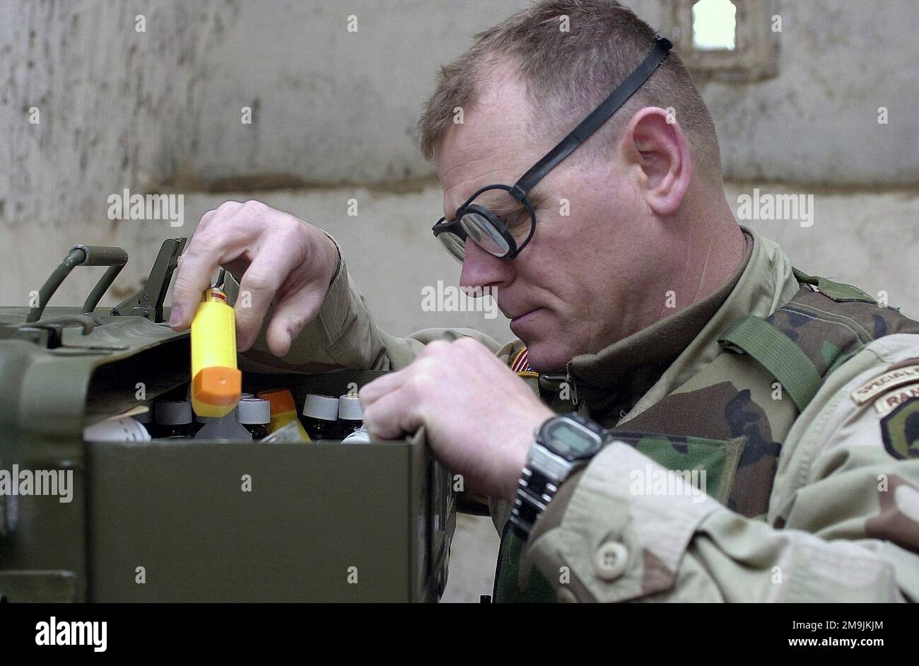 First Lieutenant (1LT) Bert Baker, a US Army (USA) Doctor with the ...