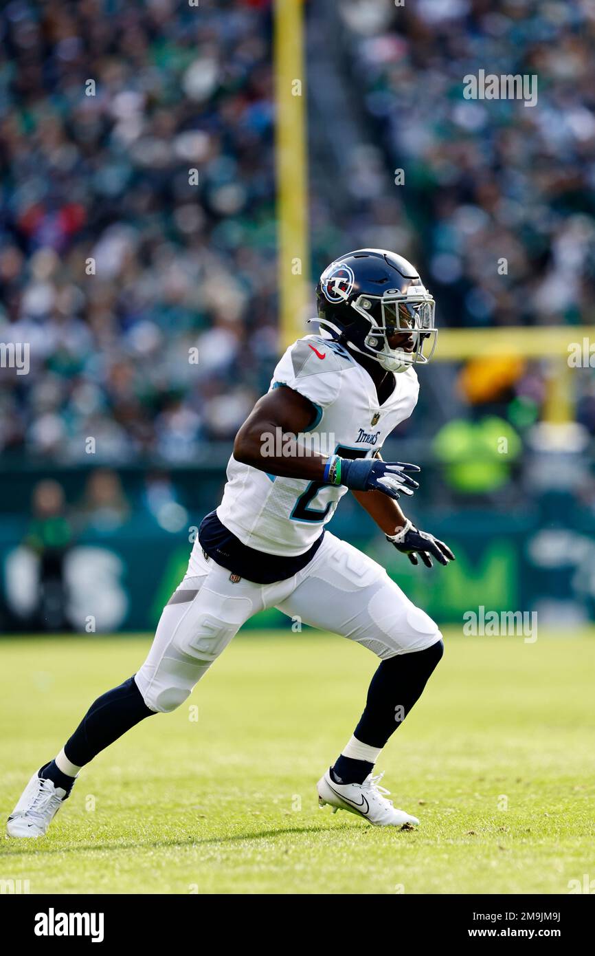Tennessee Titans cornerback Roger McCreary (21) in action against the ...
