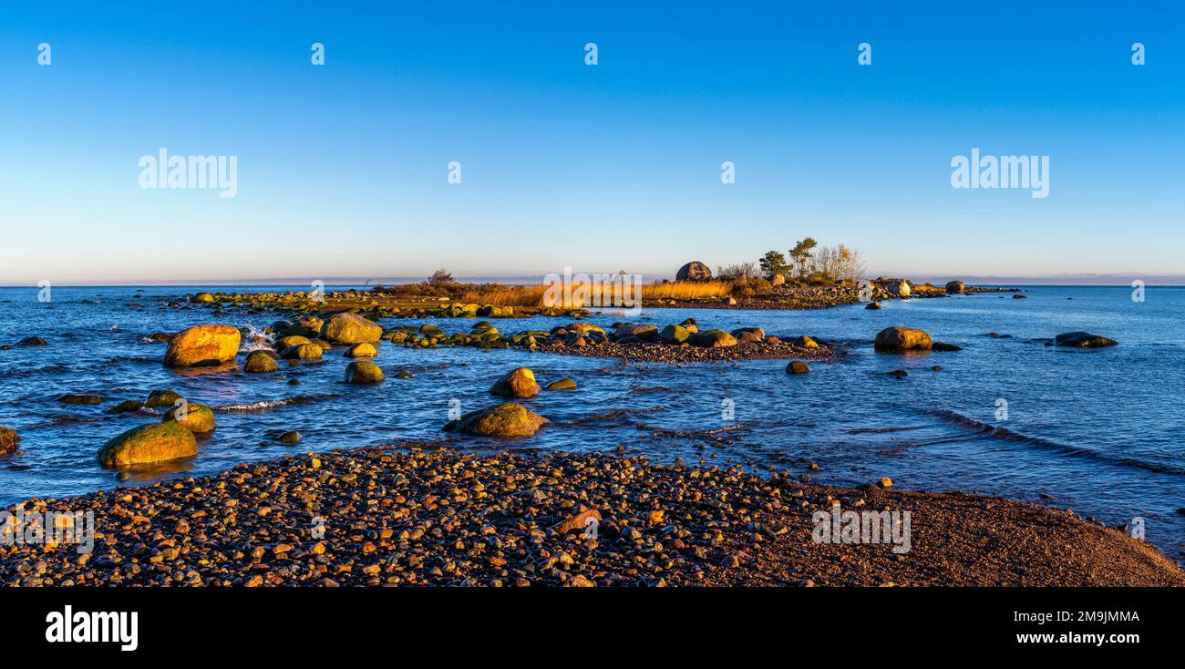 Rocks on coastline, Lahemaa National Park, Baltic Sea, Estonia Stock ...