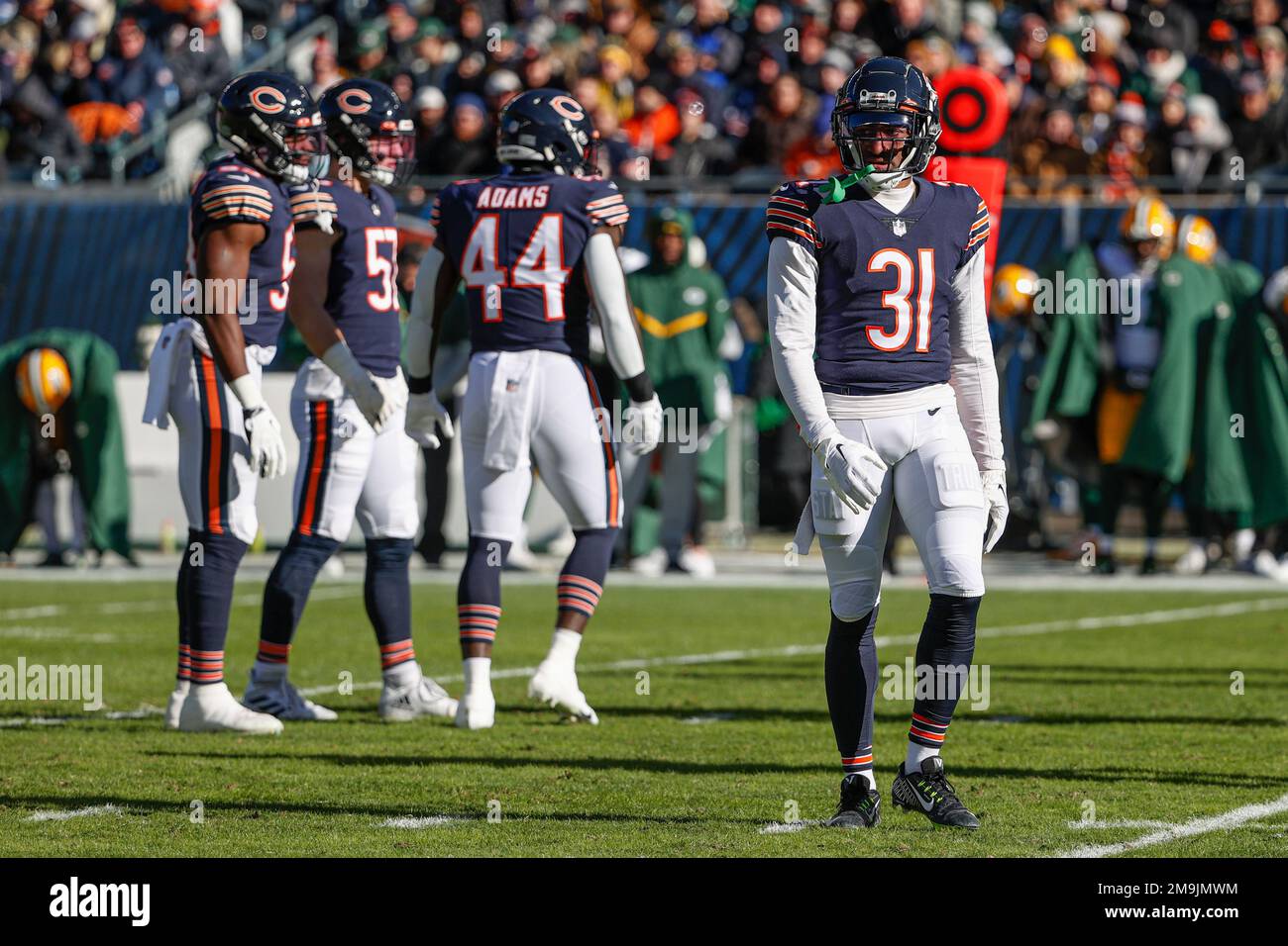 Chicago Bears cornerback Jaylon Jones (31) walks on the field during ...