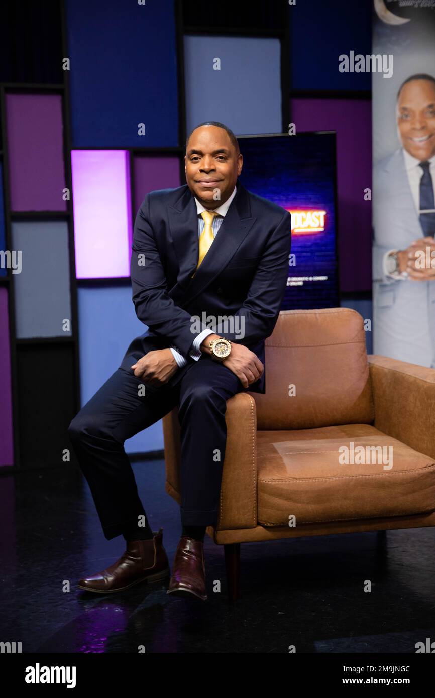 Host Tyrone Jackson on the set of After Midnight with Tyrone Jackson ...