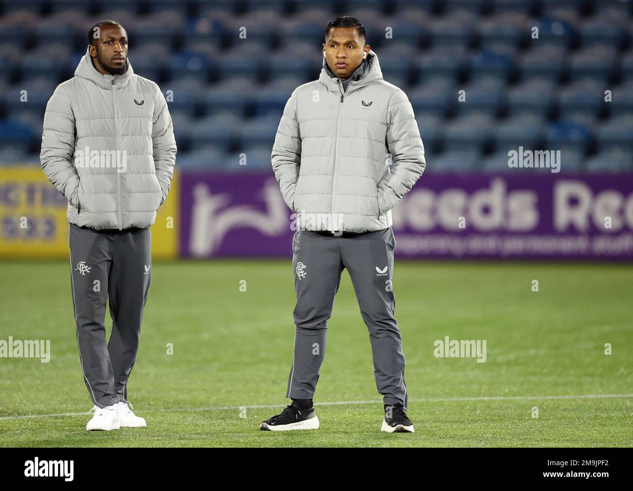 Rangers' Alfredo Morelos (right) ahead of the cinch Premiership match ...