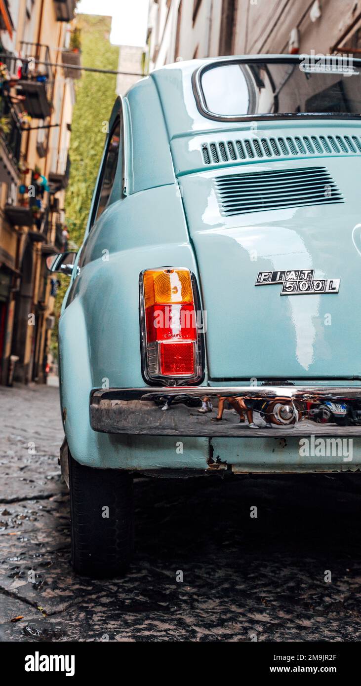 Fiat 500 car from the back Stock Photo - Alamy