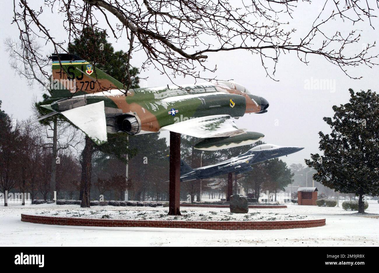 The static display, with a US Air Force (USAF) F-4C Phantom (left) and ...