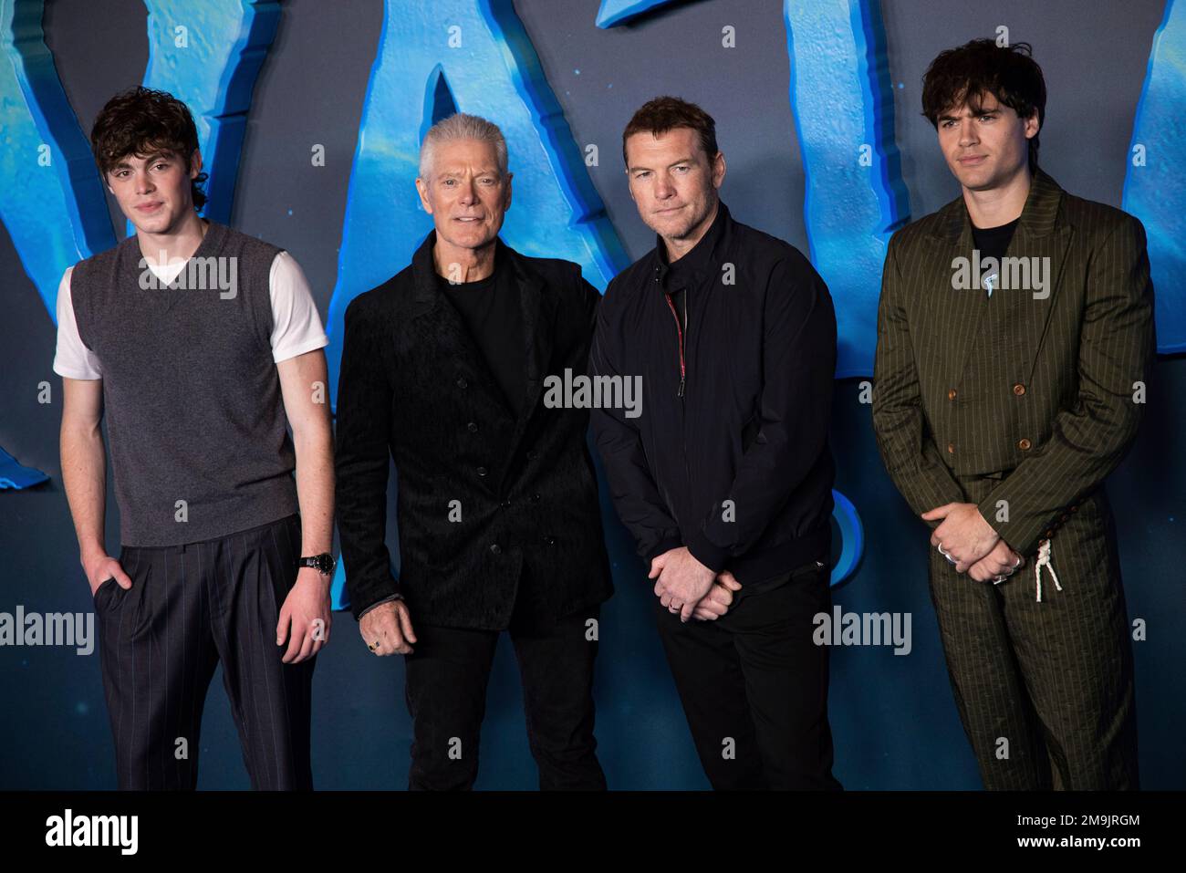 Jack Champion, from left, Stephen Lang, Sam Worthington and Jamie ...