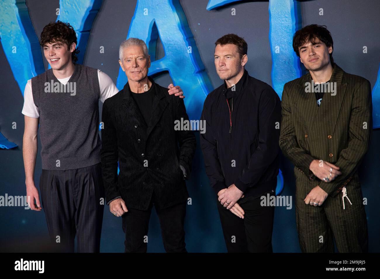 Jack Champion, from left, Stephen Lang, Sam Worthington and Jamie ...