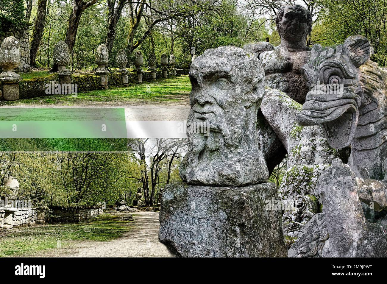 The Park of the Monsters of Bomarzo(Viterbo),is a Renaissance garden of ...