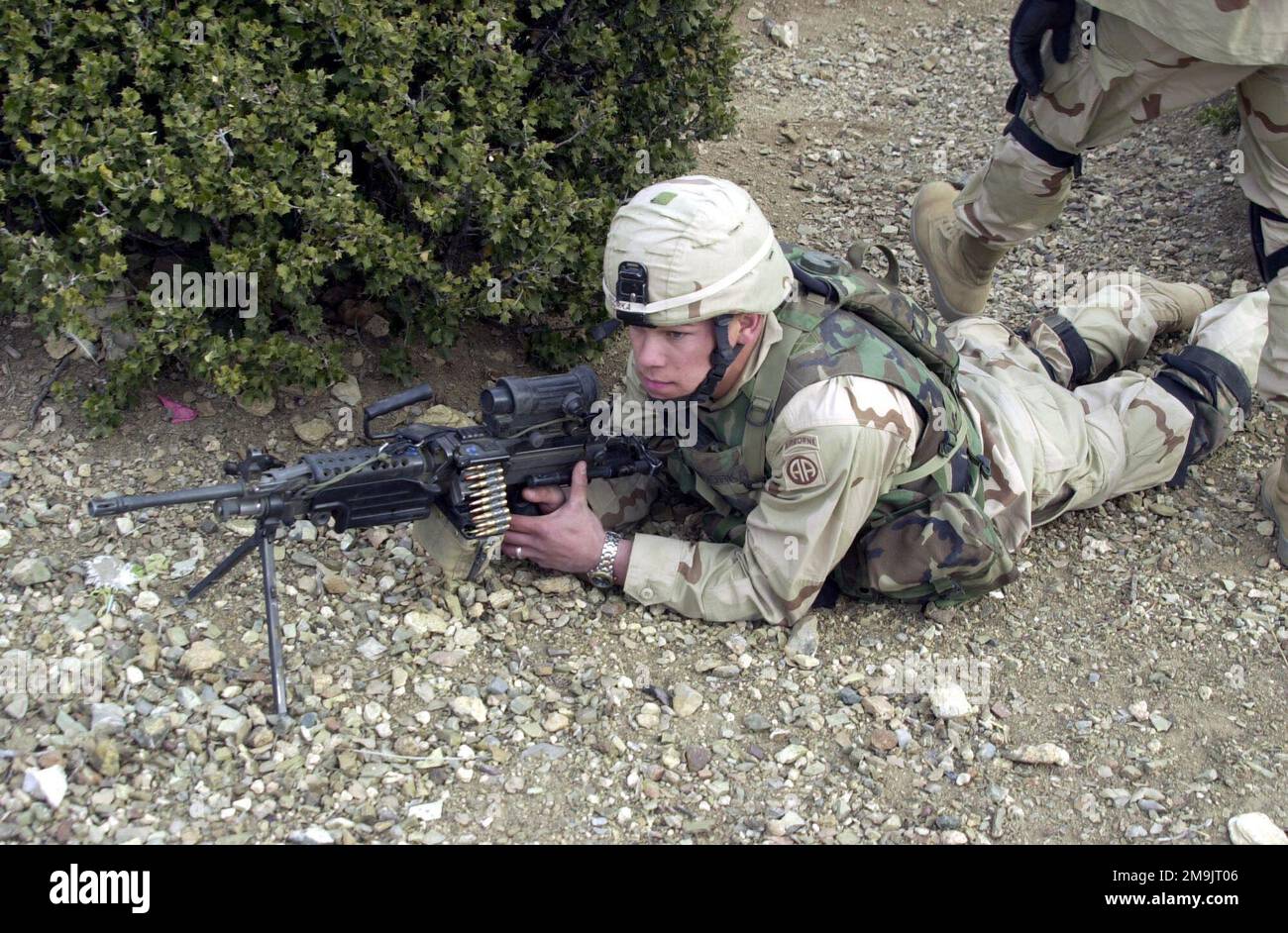 A soldier with "C" Company, 1ST Battalion, 504th Parachute Infantry ...