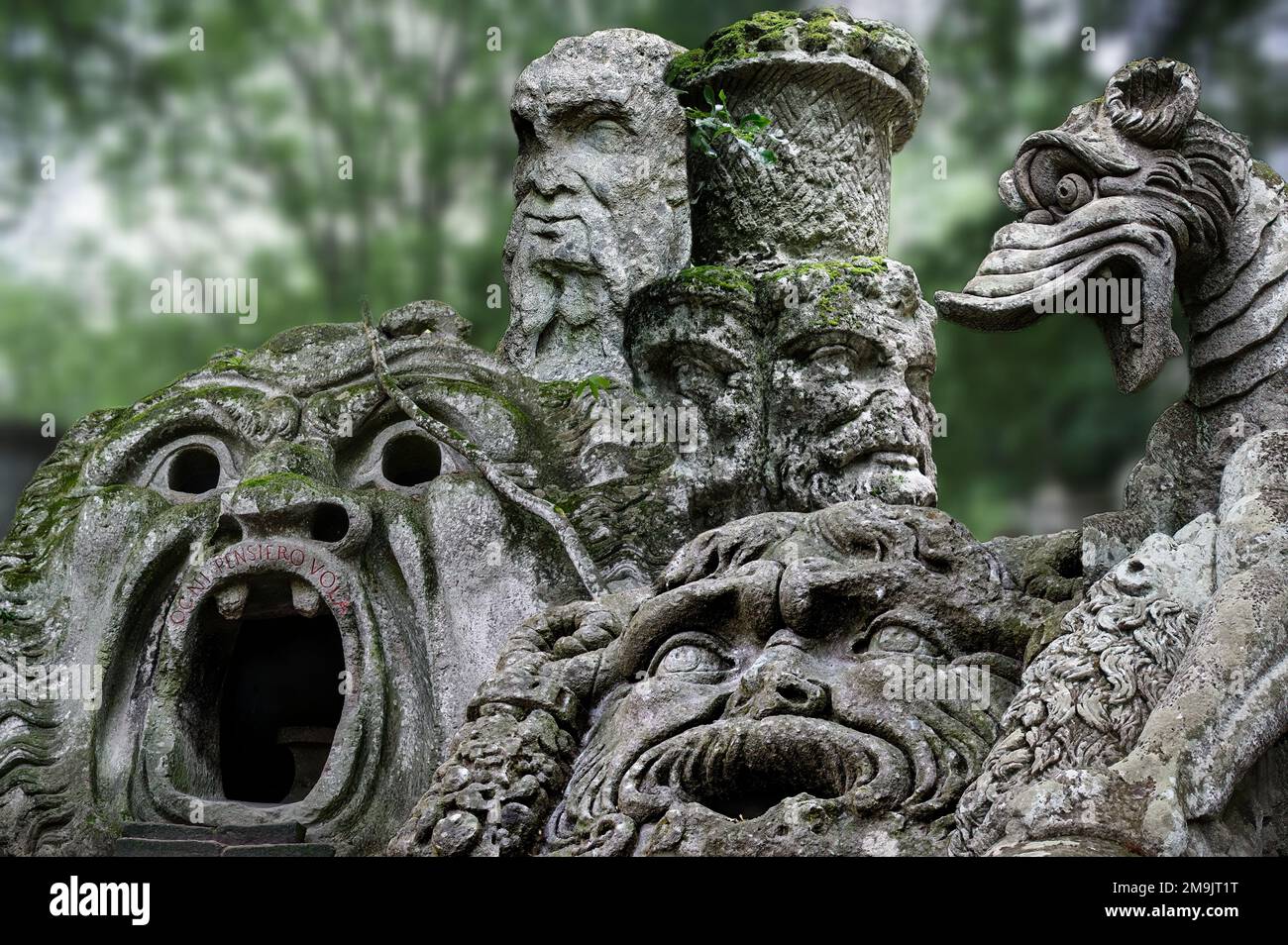 The Park of the Monsters of Bomarzo(Viterbo),is a Renaissance garden of ...