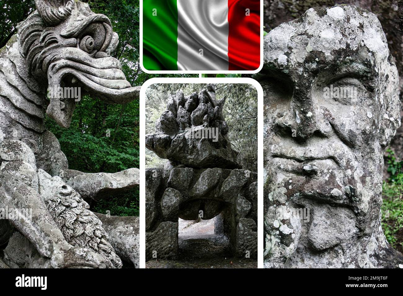 The Park of the Monsters of Bomarzo(Viterbo),is a Renaissance garden of ...