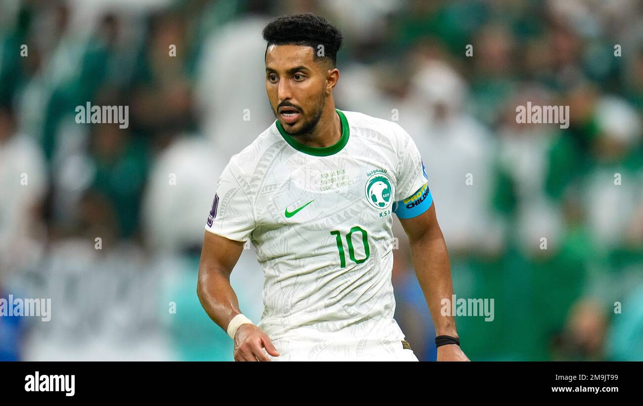Saudi Arabia's Salem Al-Dawsari in action during the World Cup group C ...