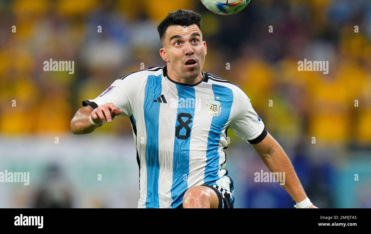 Argentina's Marcos Acuna in action during the World Cup round of 16 ...