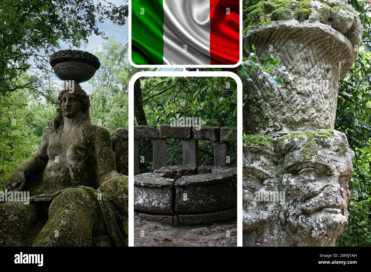 The Park of the Monsters of Bomarzo(Viterbo),is a Renaissance garden of ...