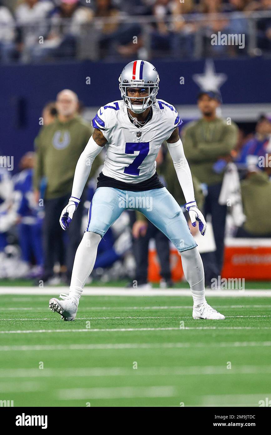Dallas Cowboys cornerback Trevon Diggs (7) is seen during an NFL ...
