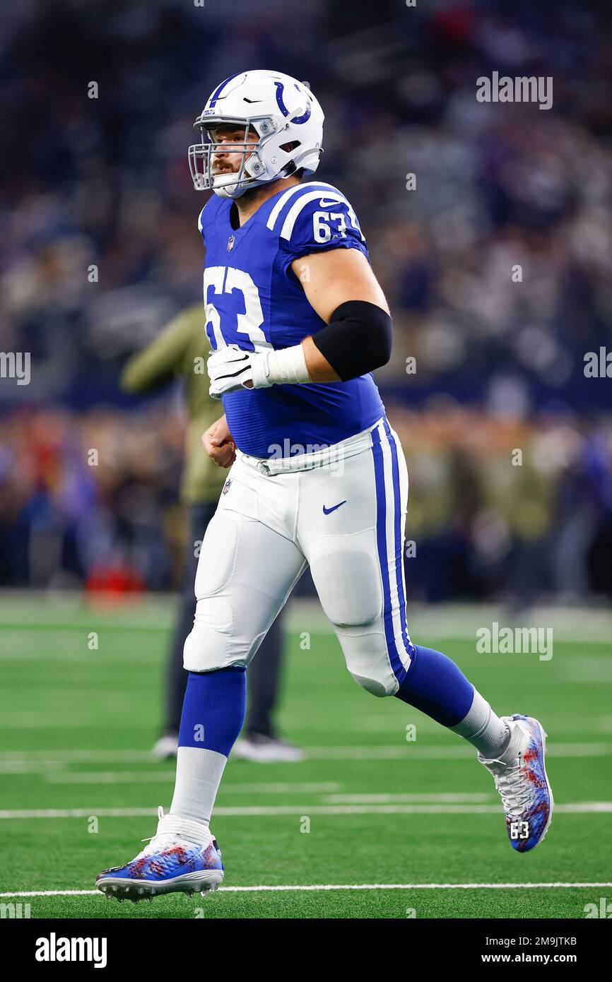 Indianapolis Colts guard Danny Pinter (63) is seen before an NFL ...