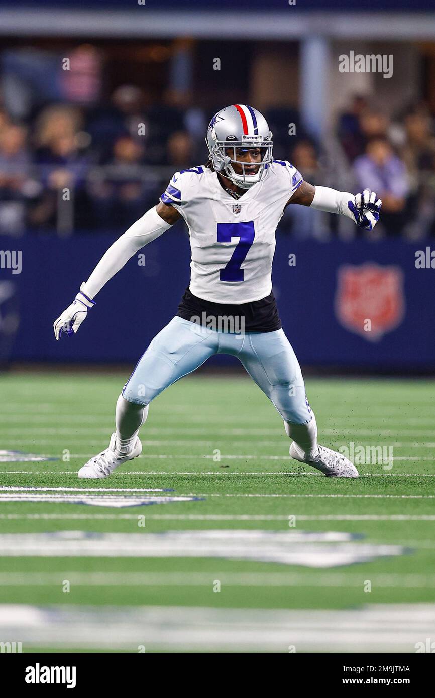 Dallas Cowboys cornerback Trevon Diggs (7) is seen during an NFL ...