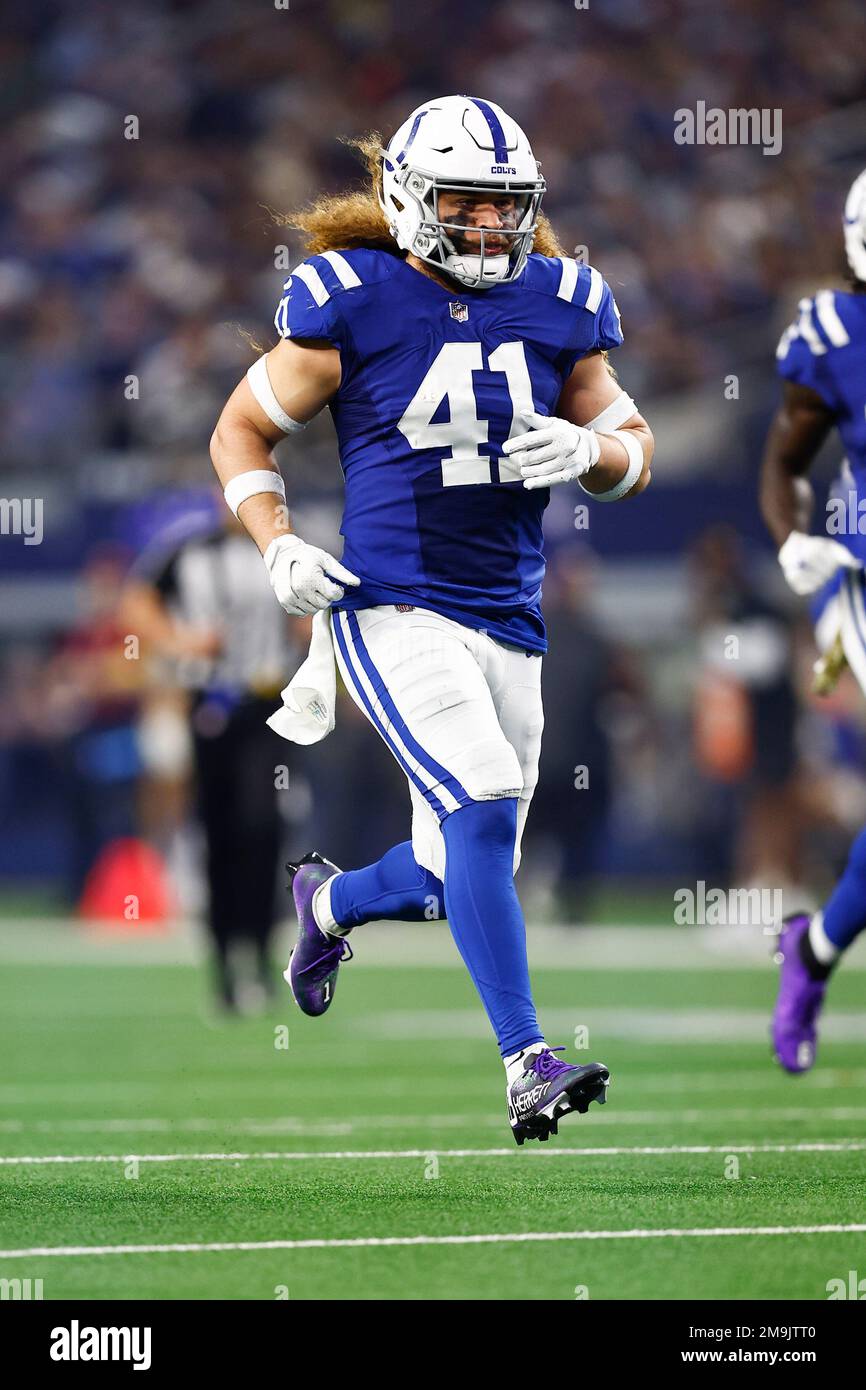 Indianapolis Colts linebacker Grant Stuard (41) is seen during an NFL football game against the ...