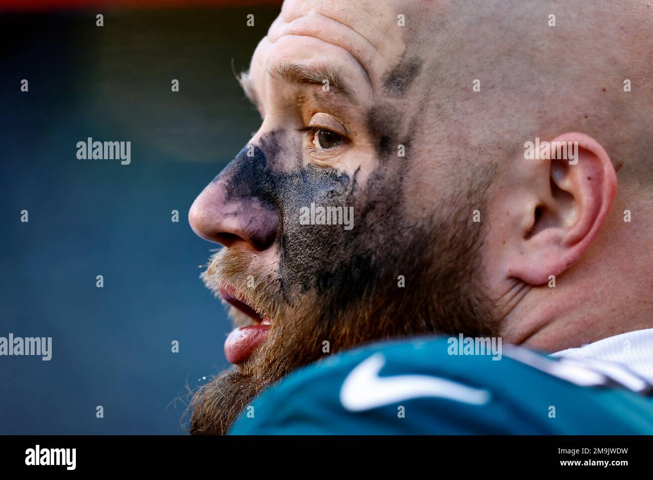 Philadelphia Eagles offensive tackle Lane Johnson (65) watches from the ...