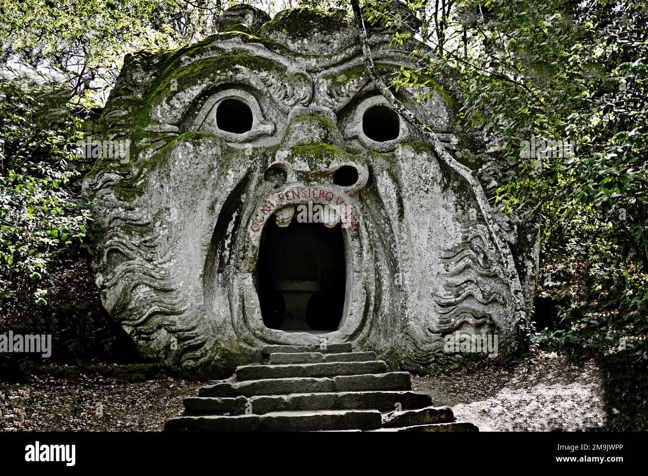 The Park of the Monsters of Bomarzo(Viterbo),is a Renaissance garden of ...