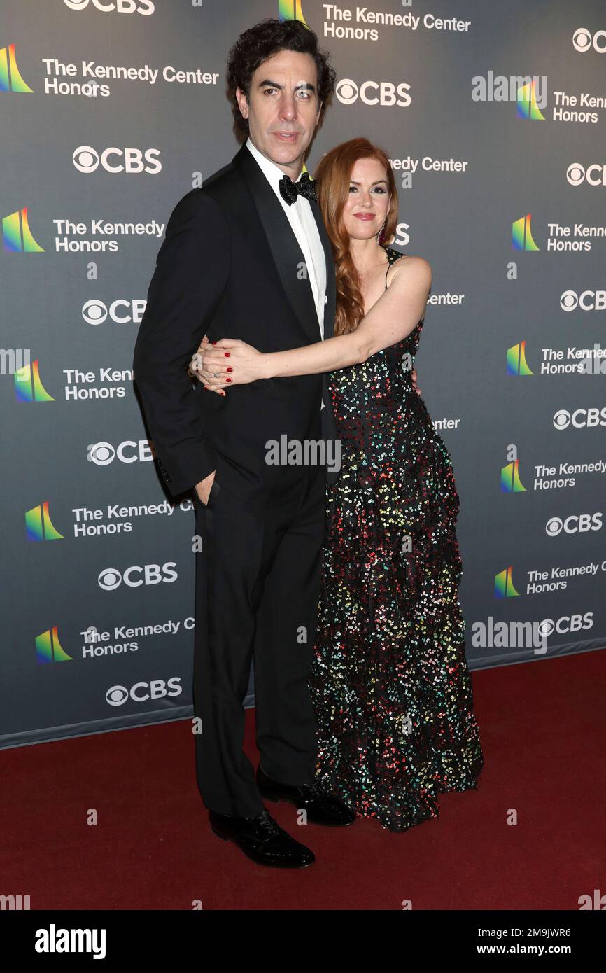 Sacha Baron Cohen and Isla Fisher arrive at the Kennedy Center Honors ...