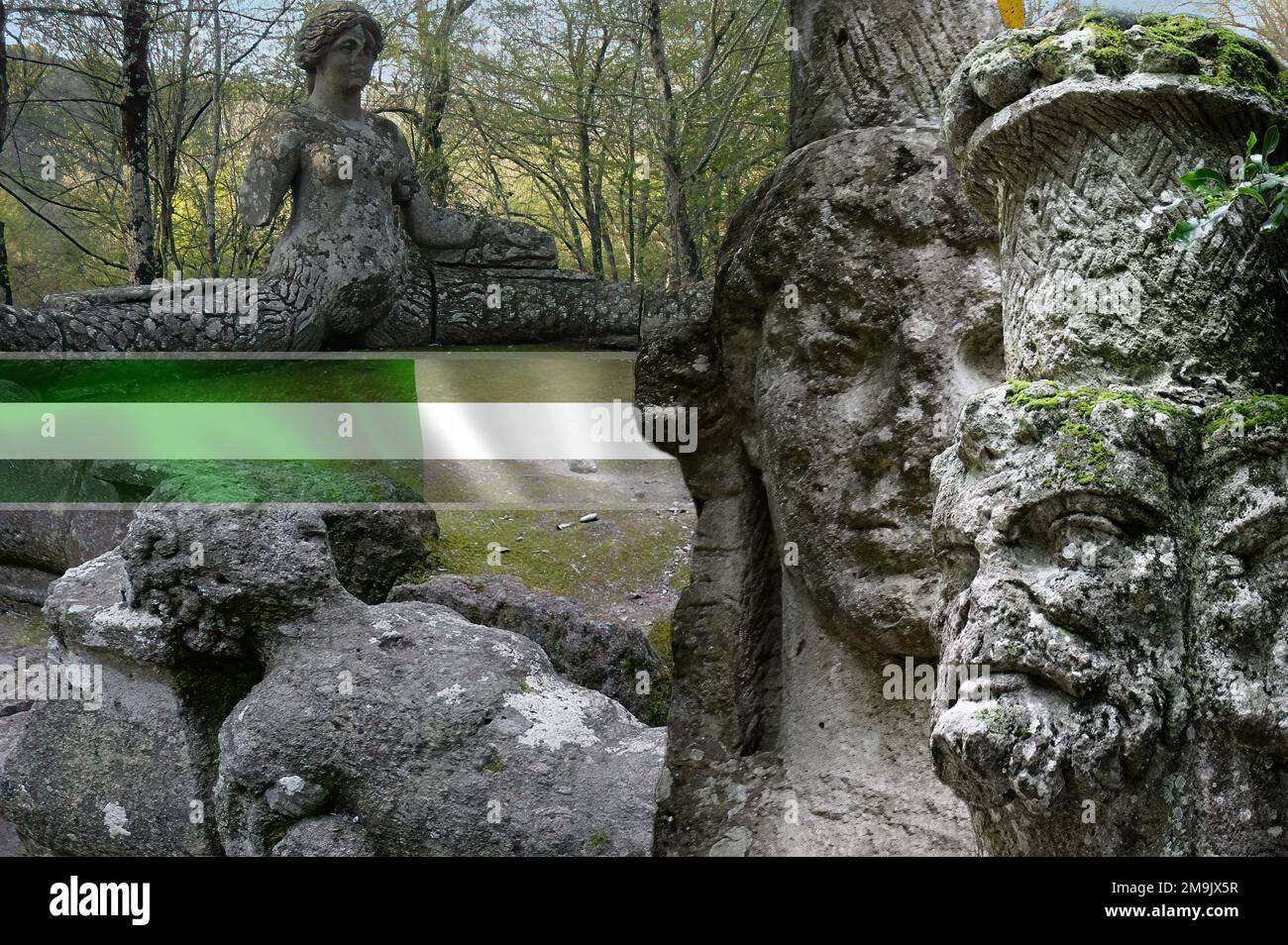 The Park of the Monsters of Bomarzo(Viterbo),is a Renaissance garden of ...