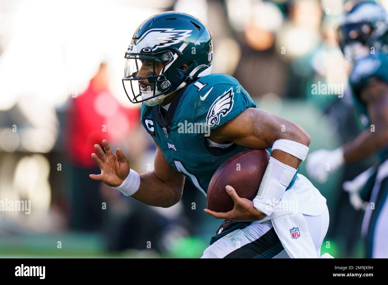 Philadelphia Eagles quarterback Jalen Hurts (1) in action during the ...