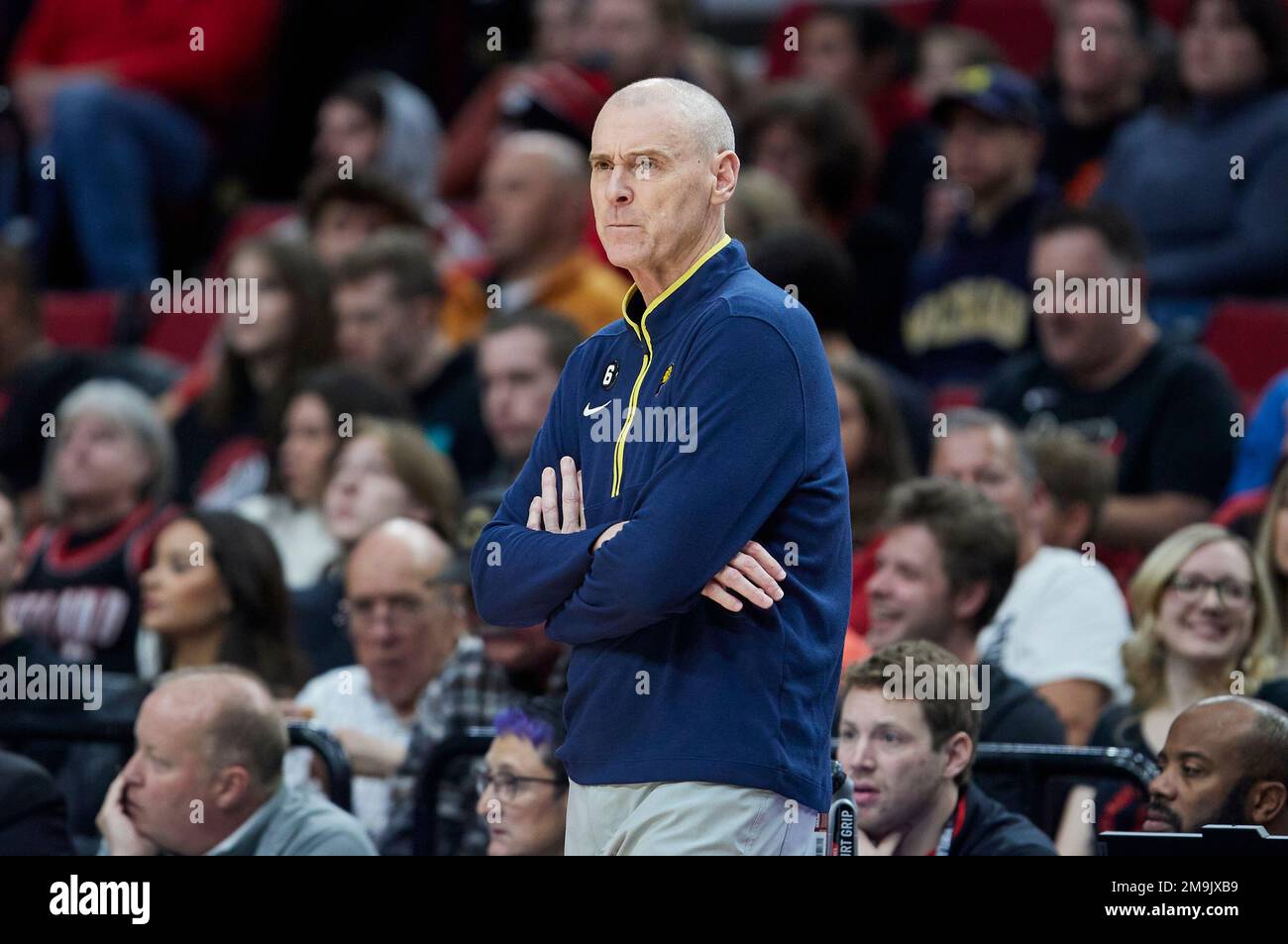 Indiana Pacers head coach Rick Carlisle looks on from the sideline ...
