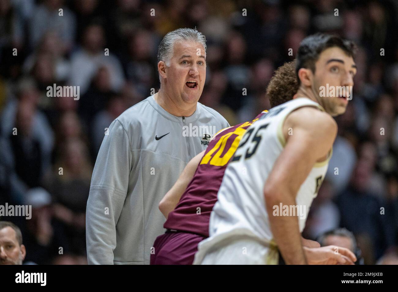 Purdue head coach Matt Painter reacts to action on the court during the ...