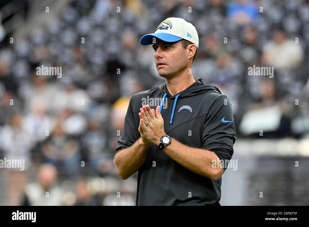 Los Angeles Chargers head coach Brandon Staley walks on the field ...