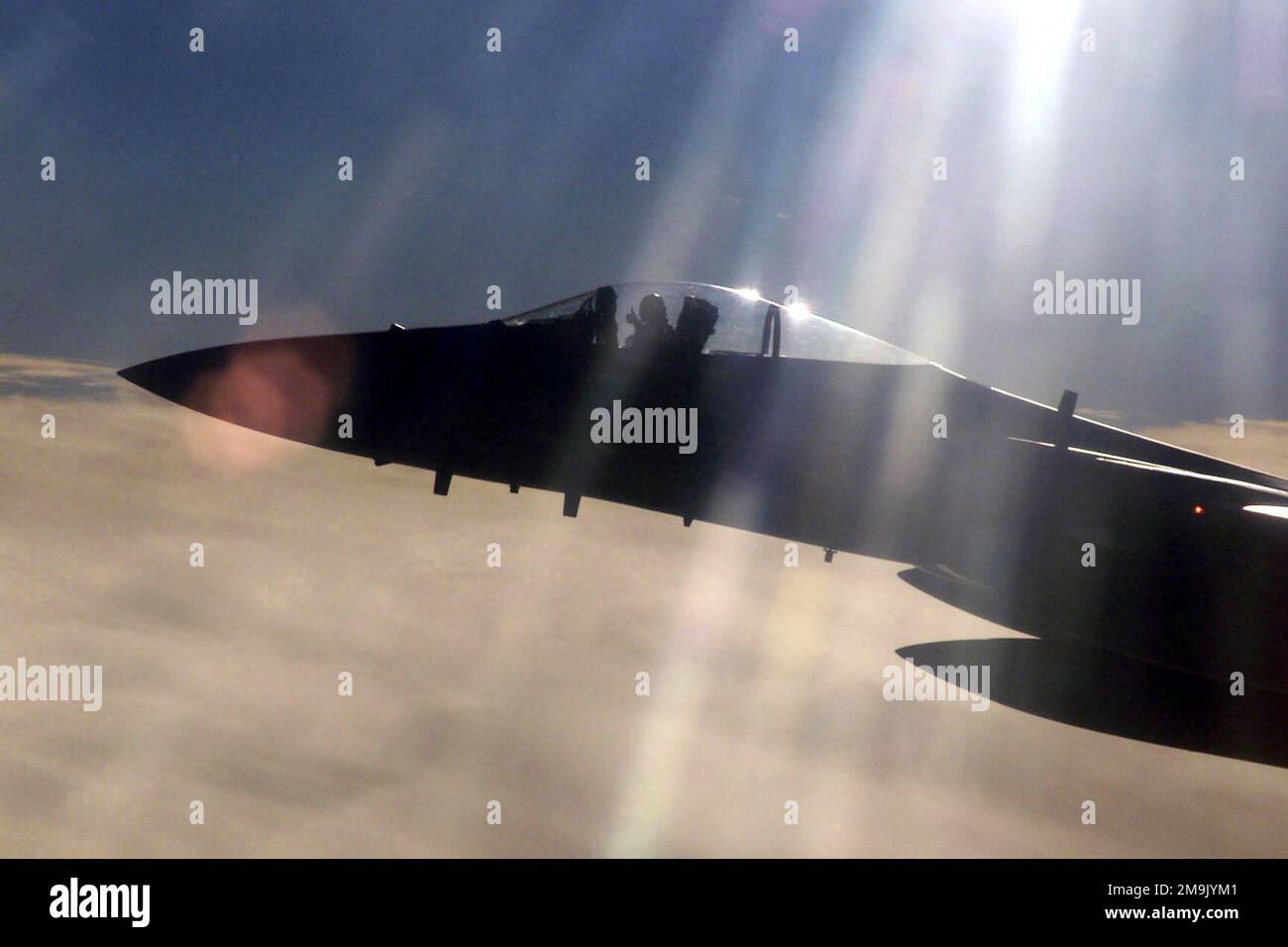The Pilot aboard a US Air Force (USAF) F-15C Eagle aircraft assigned to ...