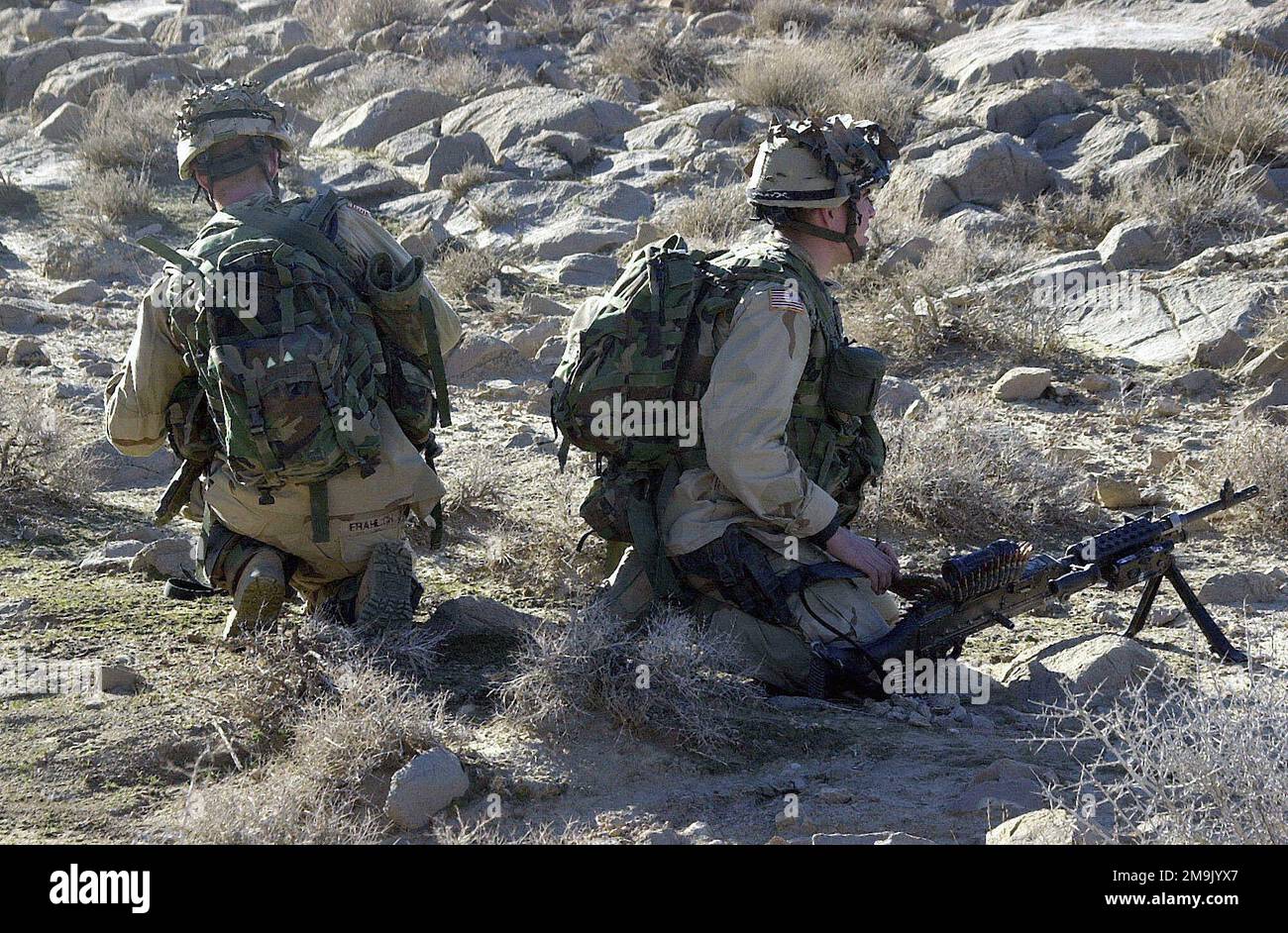 Two soldiers with "A" Company, 2nd Battalion, 504th Parachute Infantry ...