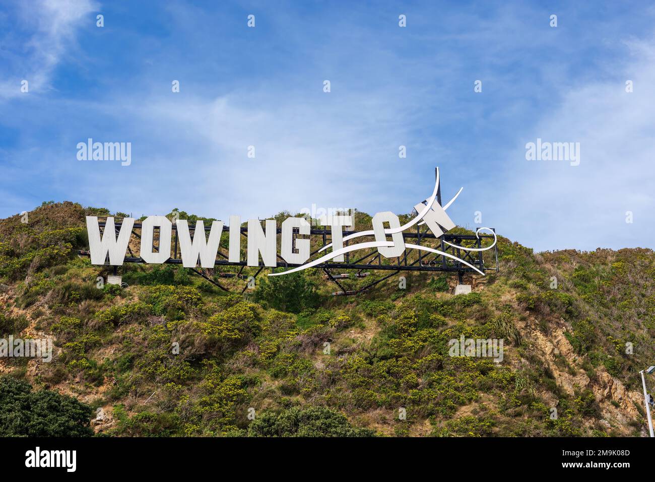 The iconic "swoosh Wellington" modified sign to Wowington to celebrate ...