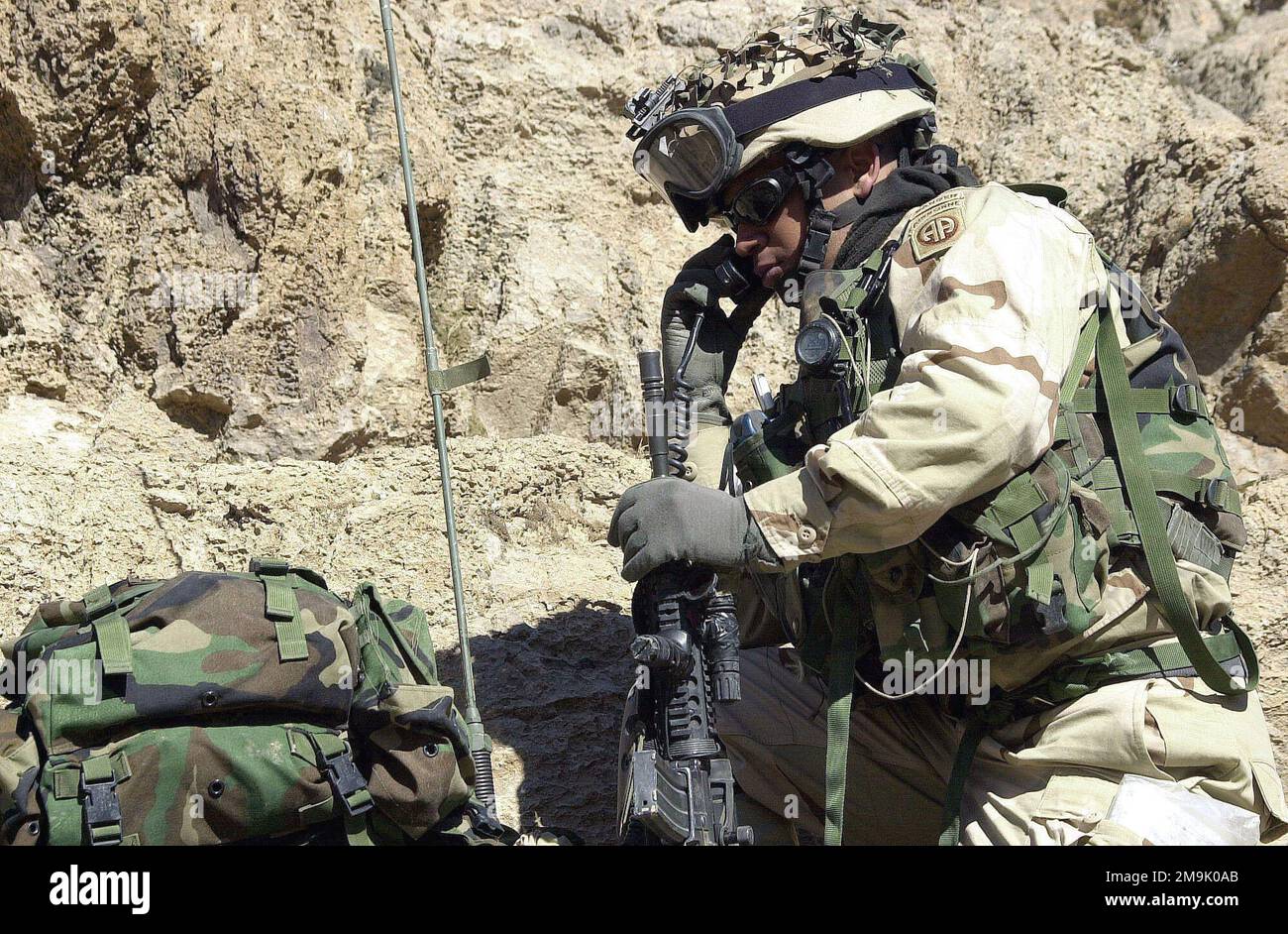 A soldier with "A" Company, 2nd Battalion, 504th Parachute Infantry ...