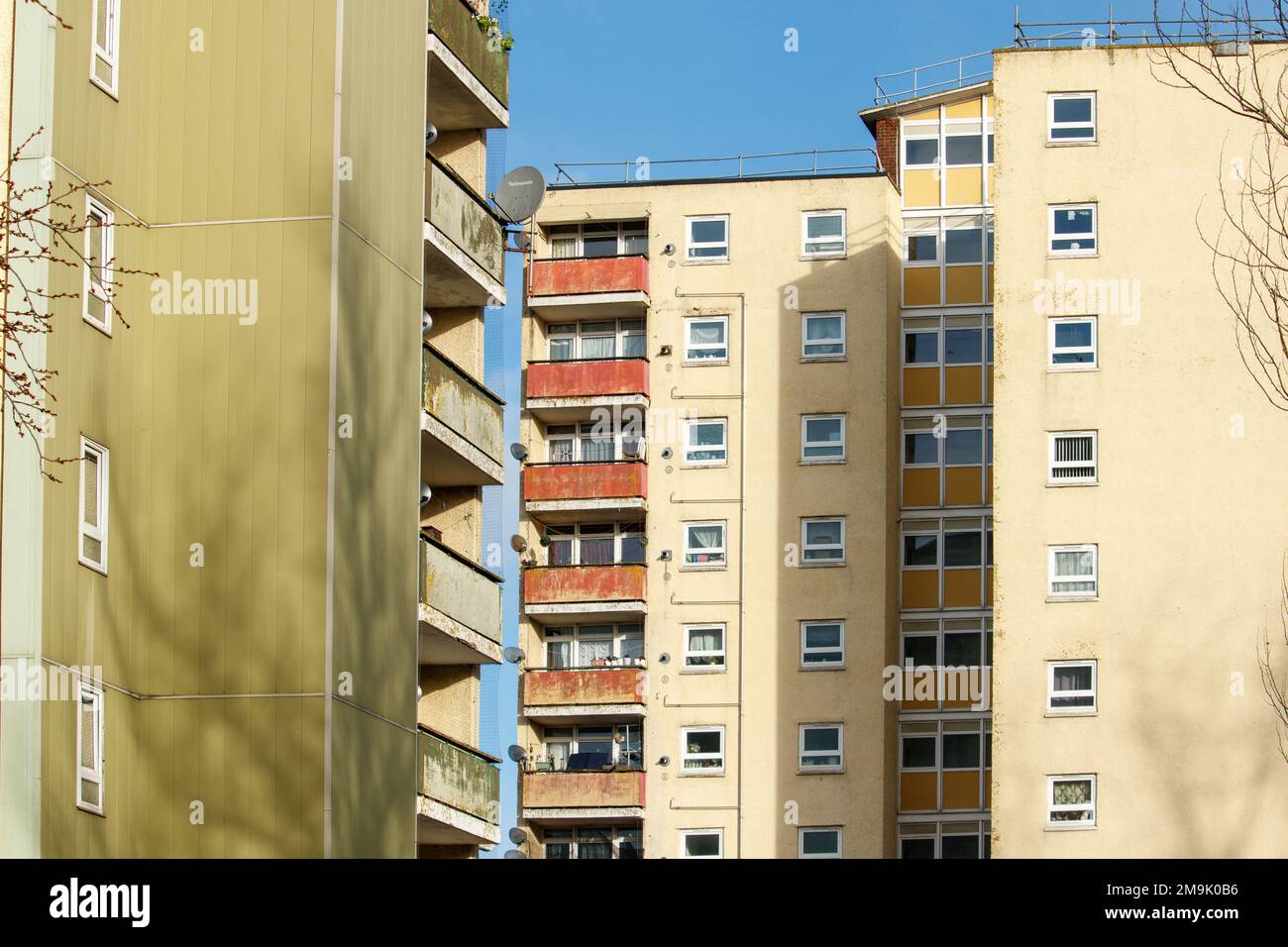 Tower block flats in Ferrers Close Coventry that are are under threat ...