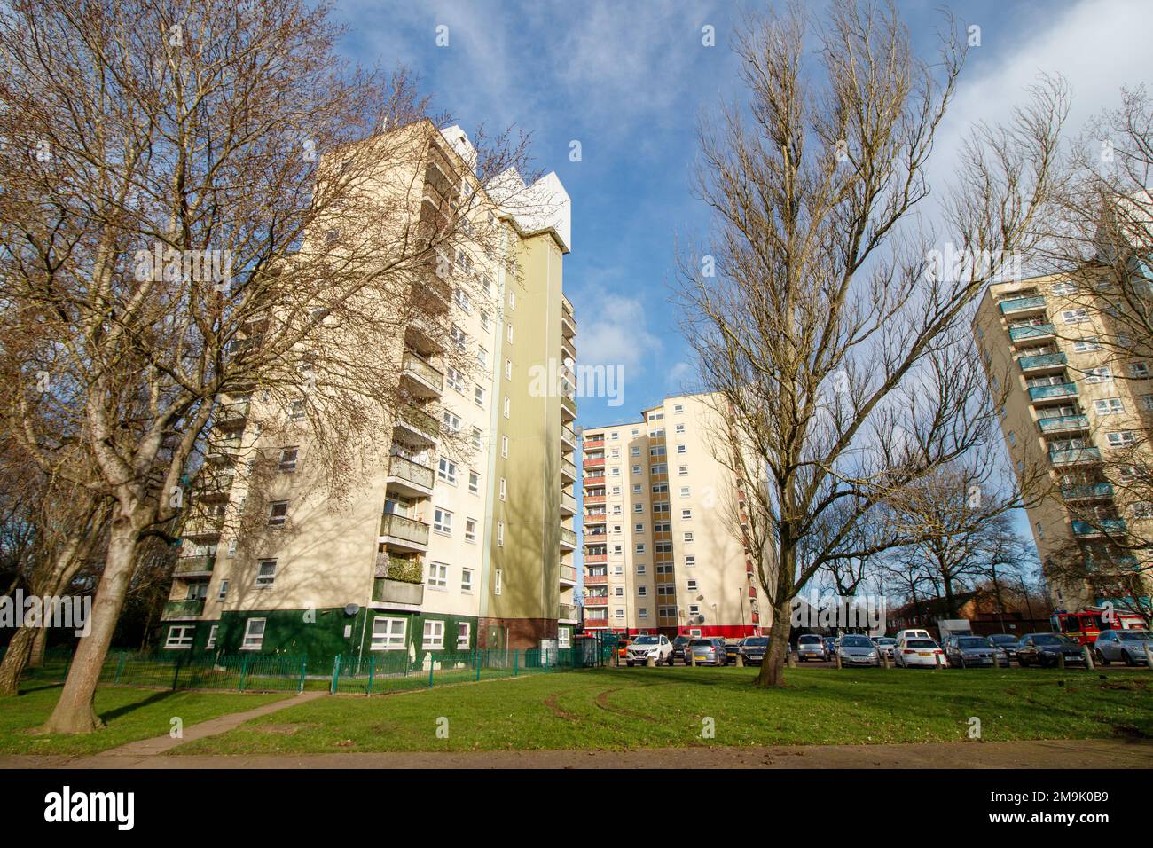 Tower block flats in Ferrers Close Coventry that are are under threat ...