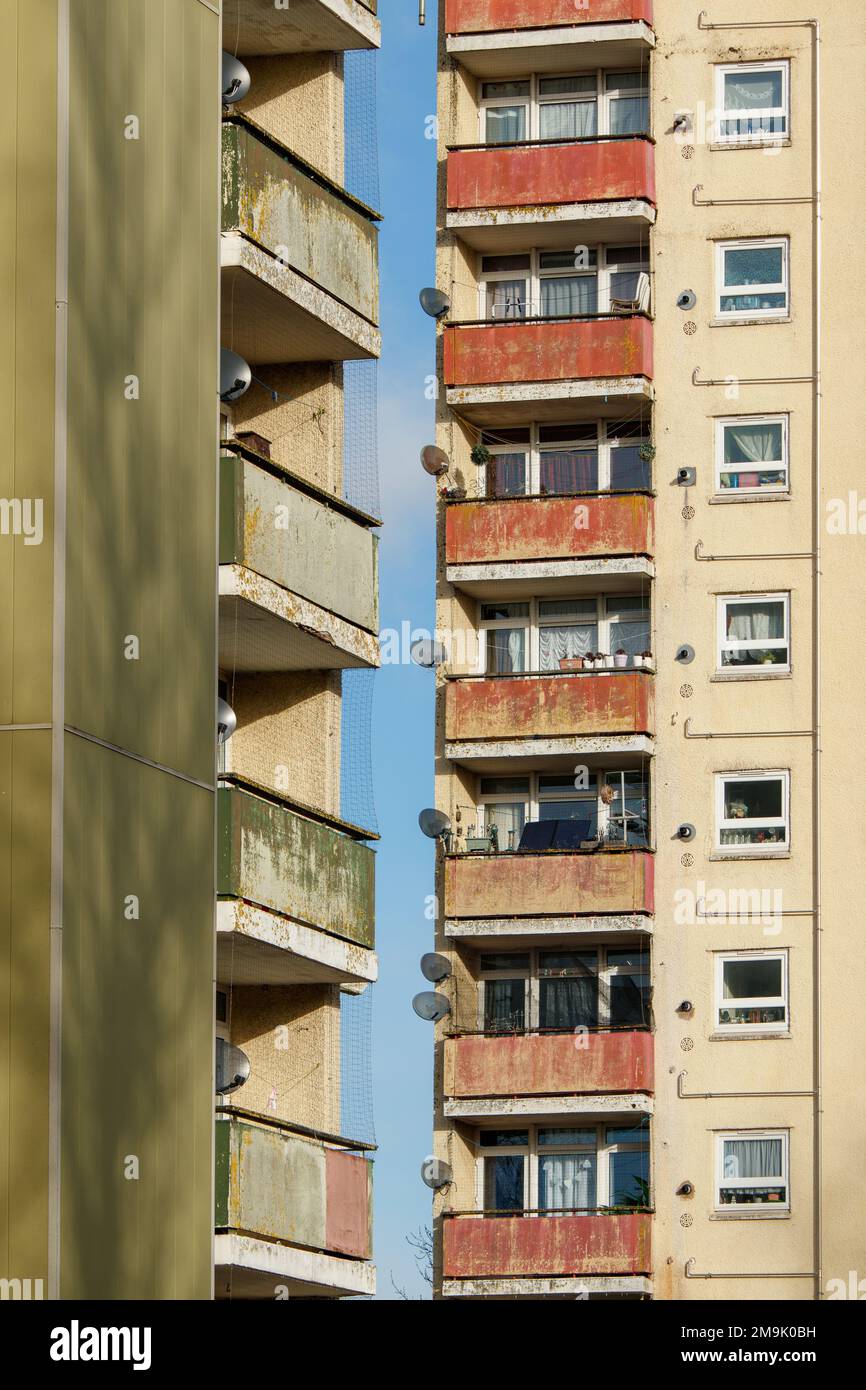 Tower block flats in Ferrers Close Coventry that are are under threat ...