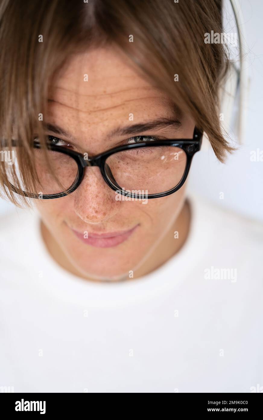 Freckles all over face hi-res stock photography and images - Alamy