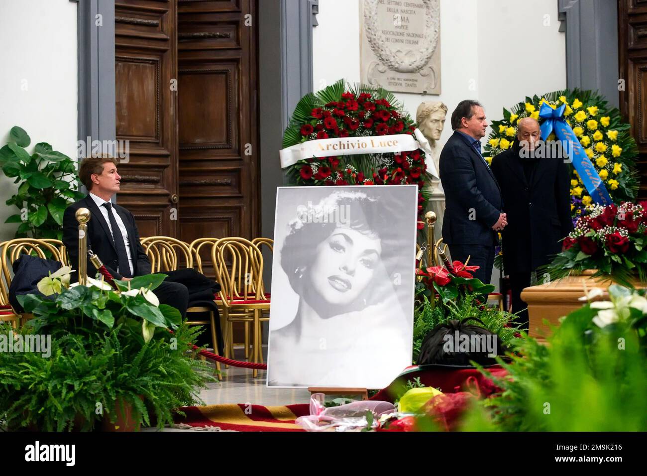 January 18, 2023, ROME, ITALY: Adriano Aragozzini (R) with late actress ...