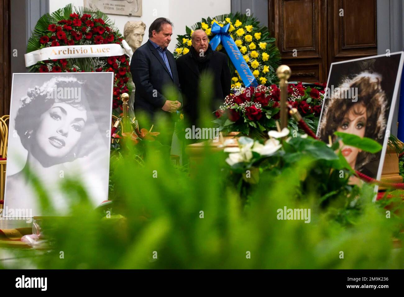 January 18, 2023, ROME, ITALY: Adriano Aragozzini (R) with late actress ...
