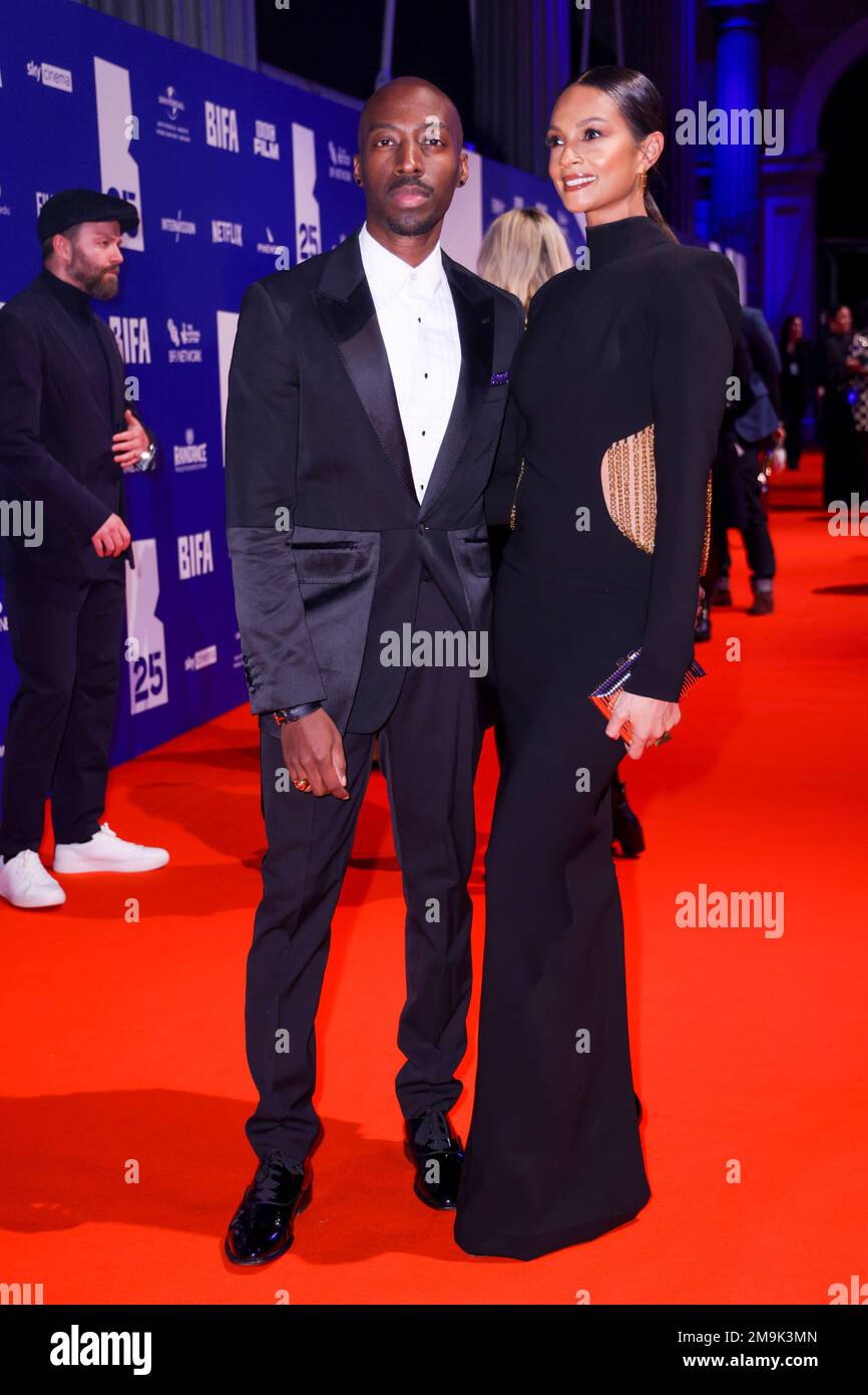 Azuka Ononye, left, and Alesha Dixon pose for photographers upon ...