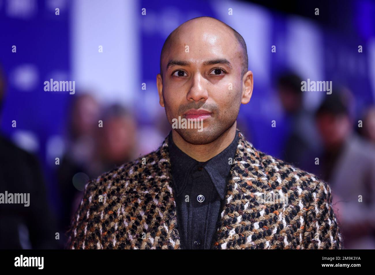 Keeran Anwar Blessie poses for photographers upon arrival for 'The ...
