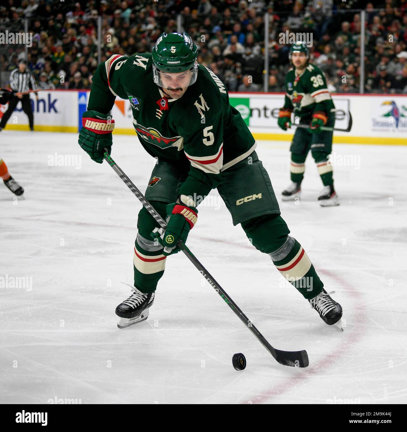Minnesota Wild defenseman Jacob Middleton in action against the Anaheim ...
