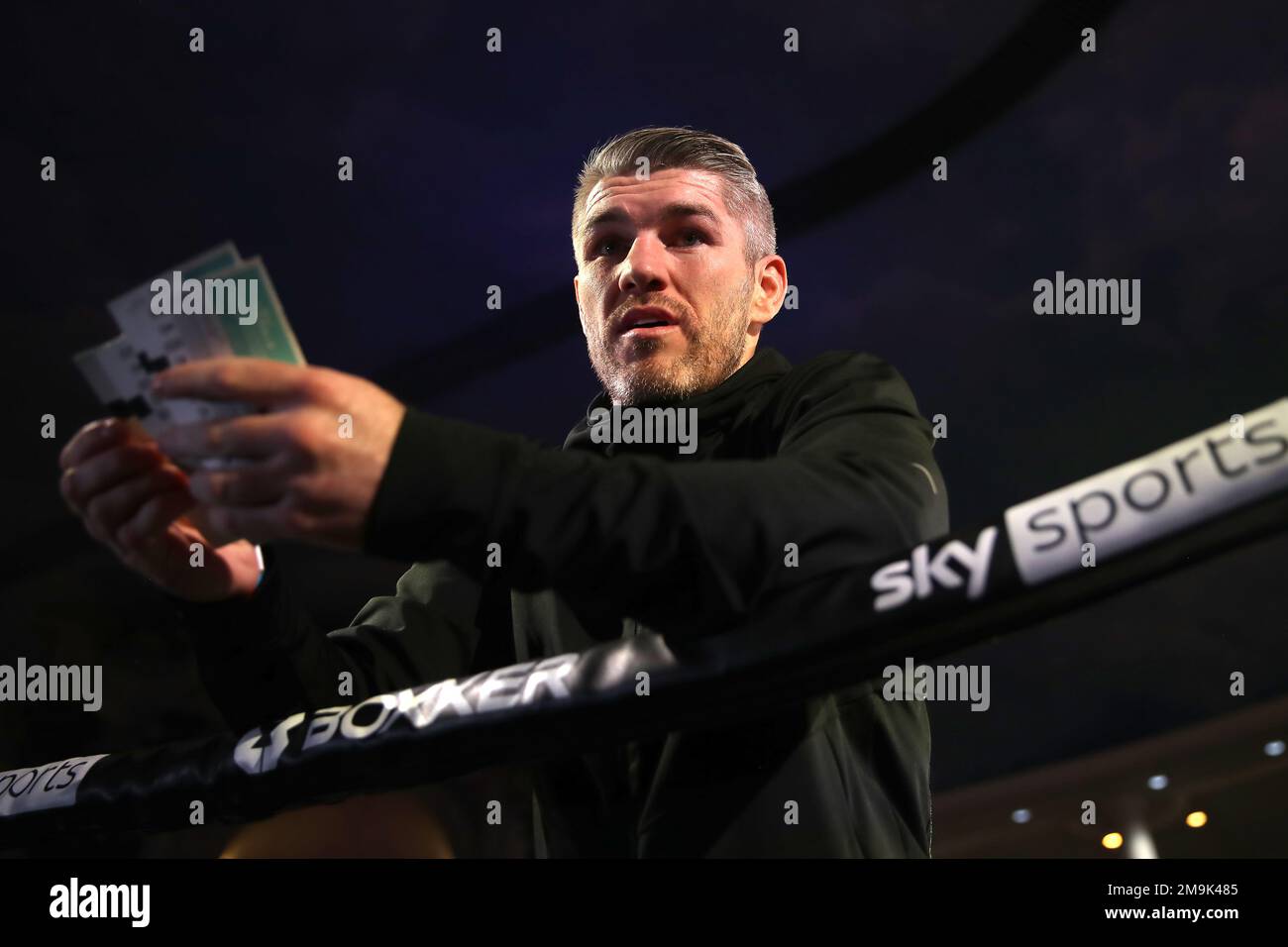 Boxer Liam Smith appears to give out tickets to the main event to the ...