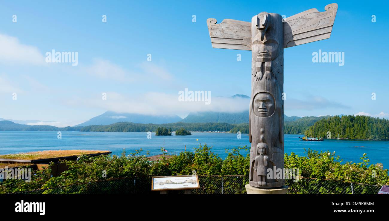 Totem pole, Anchor Park, Tofino, Saanich, British Columbia, Canada ...