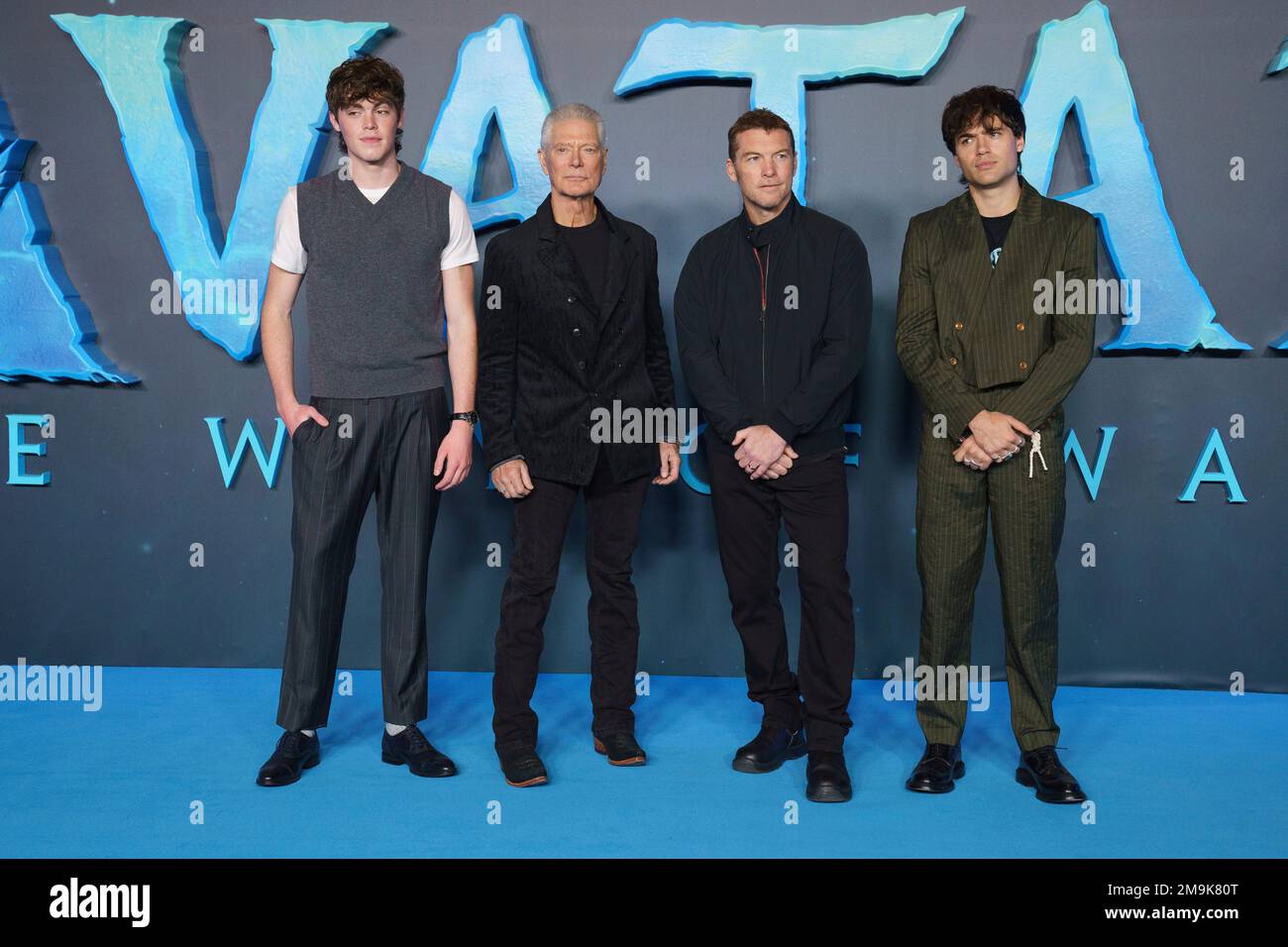Jack Champion, from left, Stephen Lang, Sam Worthington and Jamie ...